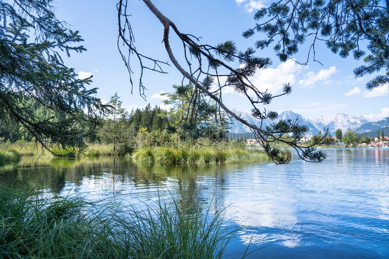 Lake Wildsee at Seefeld in Tirol, Austria Stock Image - Image of city ...