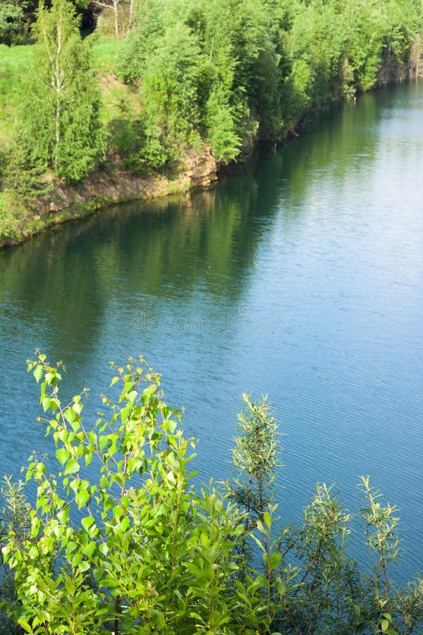 Lake in Wood Open-cast Mine Stock Image - Image of landscape, natural ...