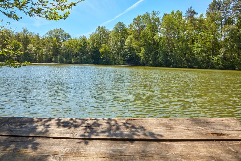 Lake stock image. Image of shore, landscape, pond, jetty - 185786939