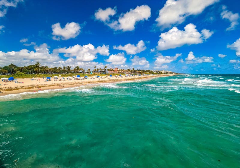 The Lake Worth Florida Pier Waves Stock Photo - Image of jetty ...