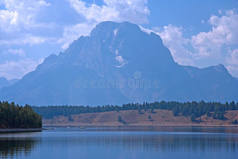 Lake Yellowstone stock image. Image of mountain, destinations - 4668481