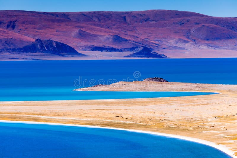 Lake Zhari namco stock image. Image of clear, shore, zhari - 30612345