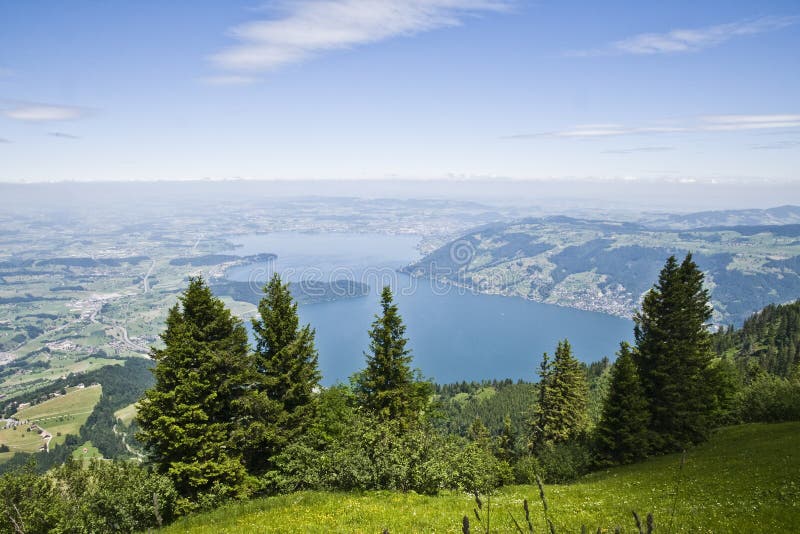 Lake Zug stock photo. Image of panorama, aerial, beautiful - 5688932