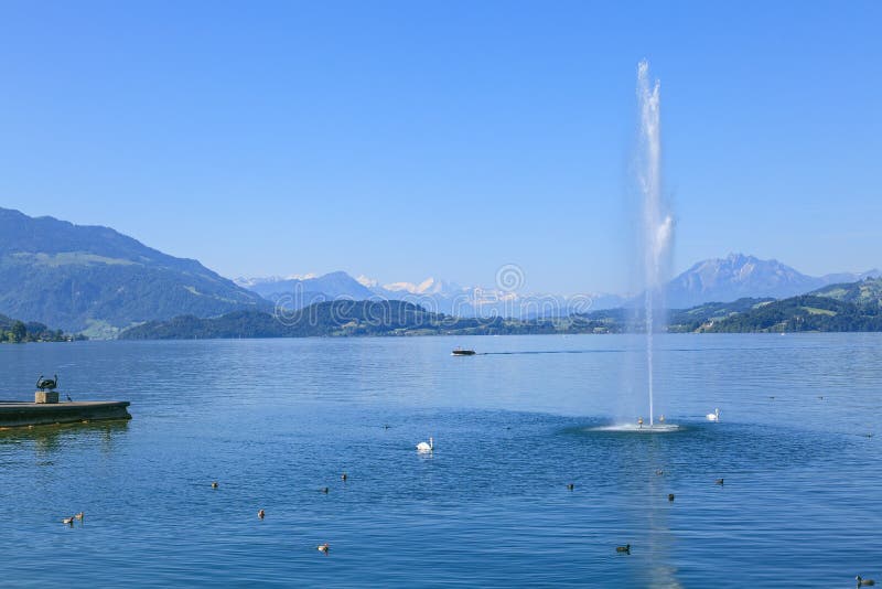 Lake Zug stock photo. Image of city, europe, alps, embankment - 41369920