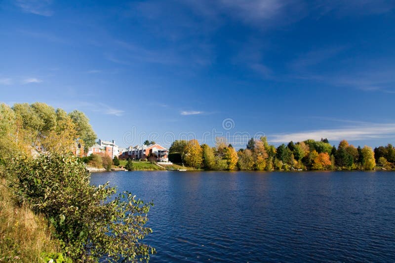 Lakefront Condo stock image. Image of colorful, trees - 1344589
