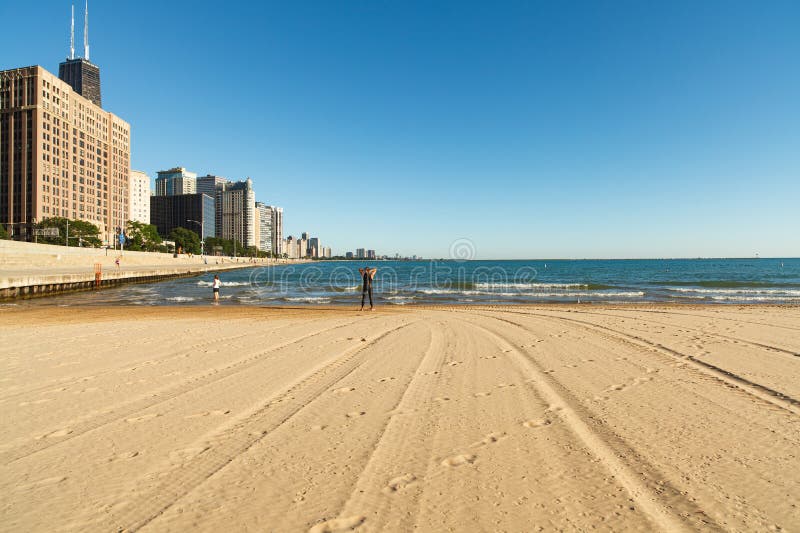 Lakefront Downtown Chicago stock image. Image of facade - 275940277
