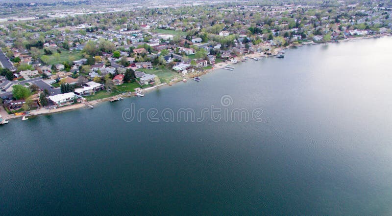 Lakefront homes stock photo. Image of lakefront, homes - 91799938