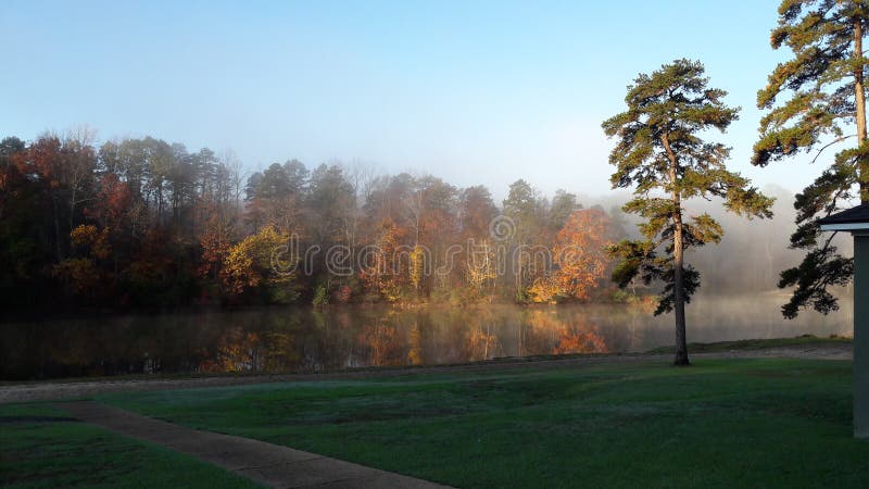 Lakes stock photo. Image of tree, fall, mirror, morning - 121596400