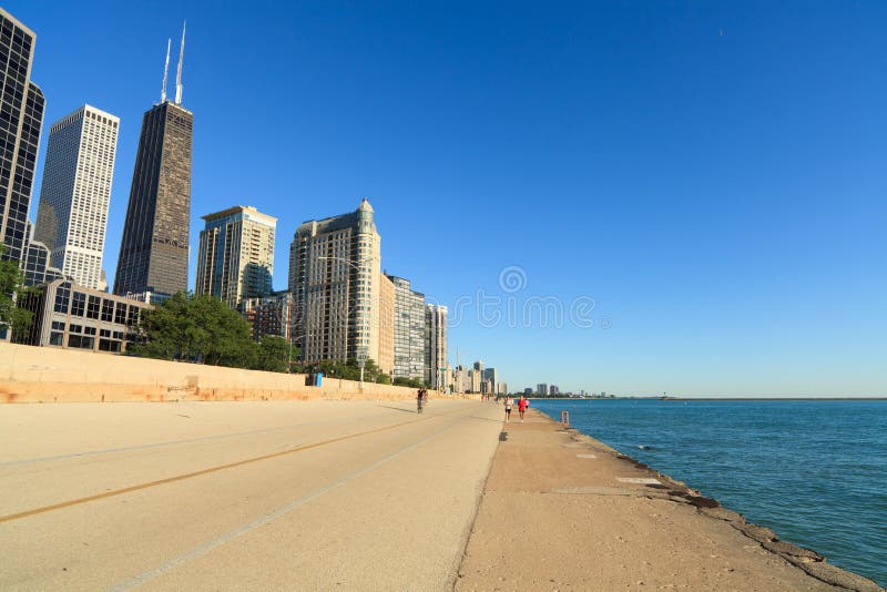 Lakeshore trail Chicago stock photo. Image of modern - 21176792