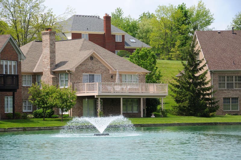 Lakeside Homes stock image. Image of realty, residential - 5580337