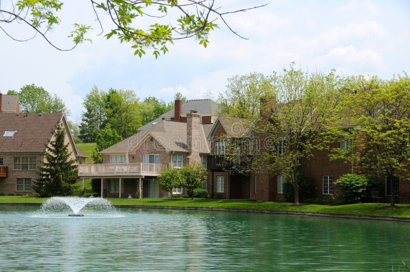 Lakeside Homes stock image. Image of realty, residential - 5580337