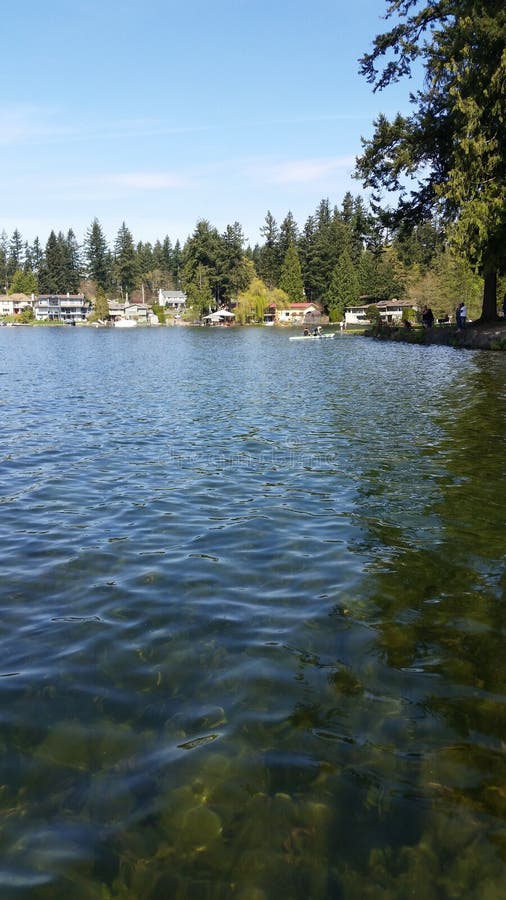 Lakeside living stock photo. Image of water, blue, lakeside - 69433126