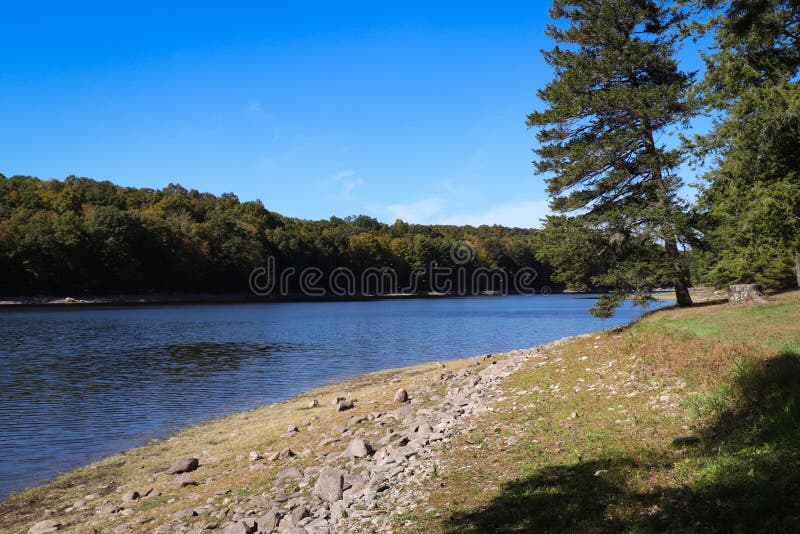 Lakeside View in Connecticut Stock Image - Image of lakeside, reservoir ...