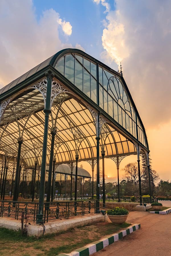 Sunset at lalbagh garden stock photo. Image of ramohalli - 19227946