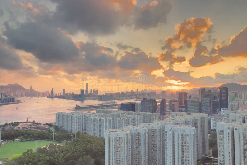 At Lam Tin View of the Hong Kong Stock Photo - Image of place, victoria ...