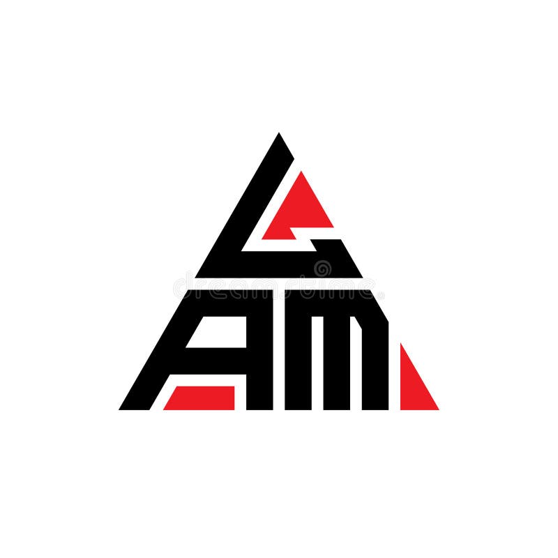 LAM Triangle Letter Logo Design with Triangle Shape. LAM Triangle Logo ...