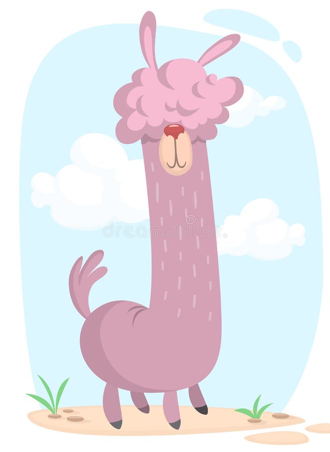 Lama Cartoon Alpaca. Lama Animal Vector Isolated Stock Vector ...
