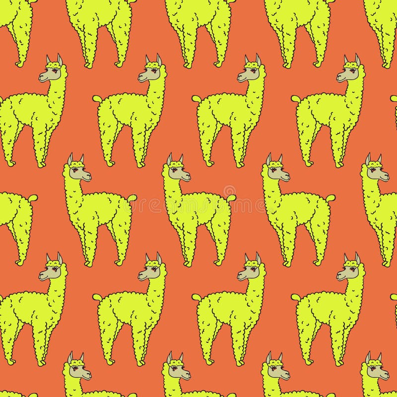 092 lama pattern 01 stock illustration. Illustration of animal - 58513362