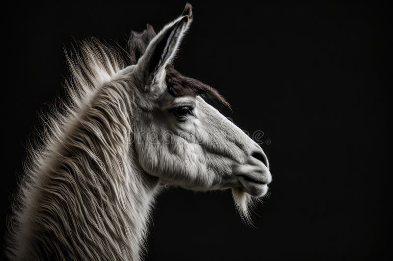 Lama in profile stock illustration. Illustration of figure - 271694719