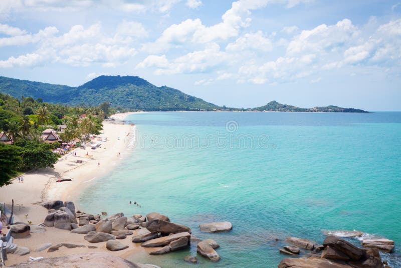 Lamai Beach, Koh Samui, Thailand Stock Photo - Image of exotic, ocean ...