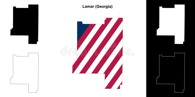 Lamar outline map stock vector. Illustration of territory - 323869912