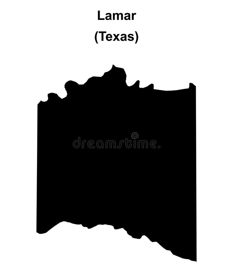Lamar outline map stock vector. Illustration of silhouette - 361792580