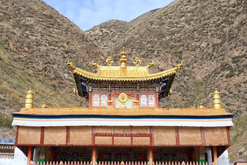 Lamasery di Labrang fotografia stock editoriale. Immagine di buddismo ...
