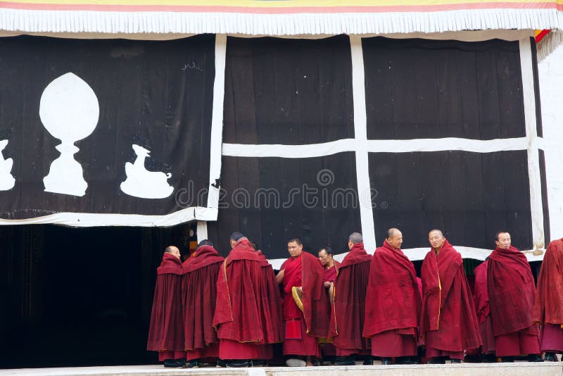 Lamasery di Labrang fotografia stock editoriale. Immagine di buddismo ...
