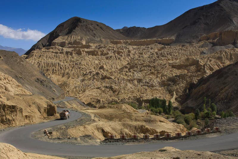 Moon Land in Ladakh. stock photo. Image of mound, natural - 42751698
