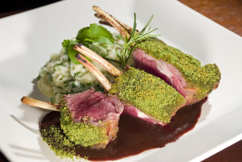Lamb Chop in Herb Crust stock photo. Image of chop, delicious - 12526368