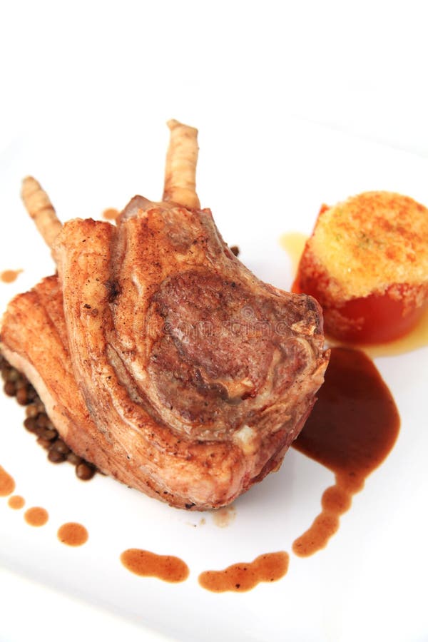 Lamb chop steak stock photo. Image of cooked, chop, photograph - 22297064
