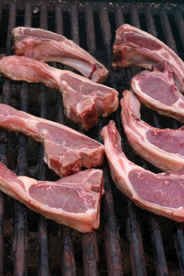 Lamb Chops on the Bbq stock photo. Image of lamp, marinade - 6318426