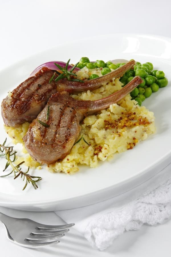 Lamb Cutlets stock image. Image of white, sugar, herb - 5762503