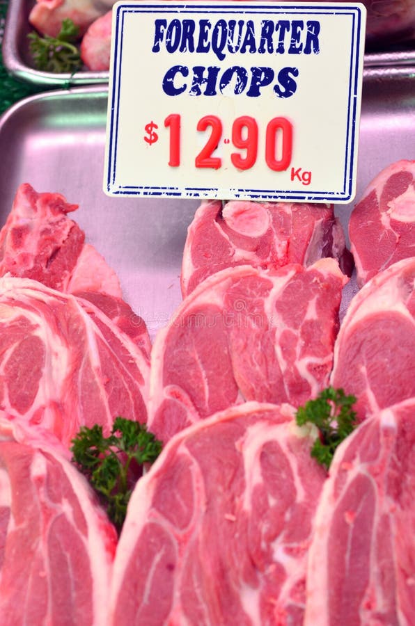 Lamb Chops with Salad stock image. Image of white, meat - 17987419