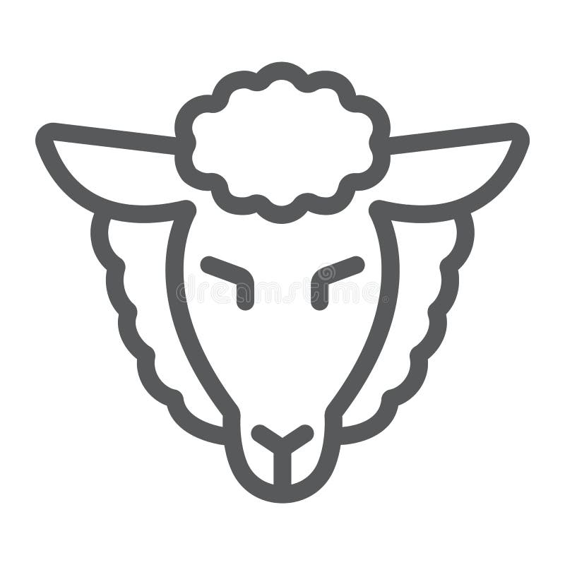 Sheep Line Icon, Wool and Animal, Lamb Sign, Vector Graphics, a Linear ... Sheep Line Icon, Wool and Animal, Lamb Sign, Vector Graphics, a Linear ...