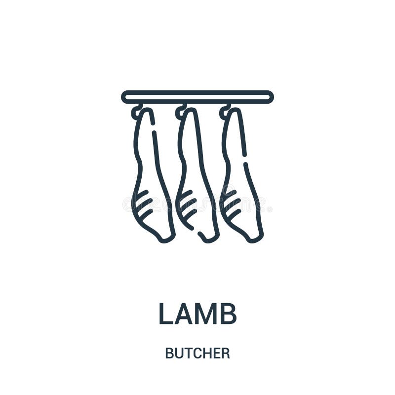 Mutton Icon Vector from Butcher Collection. Thin Line Mutton Outline ...
