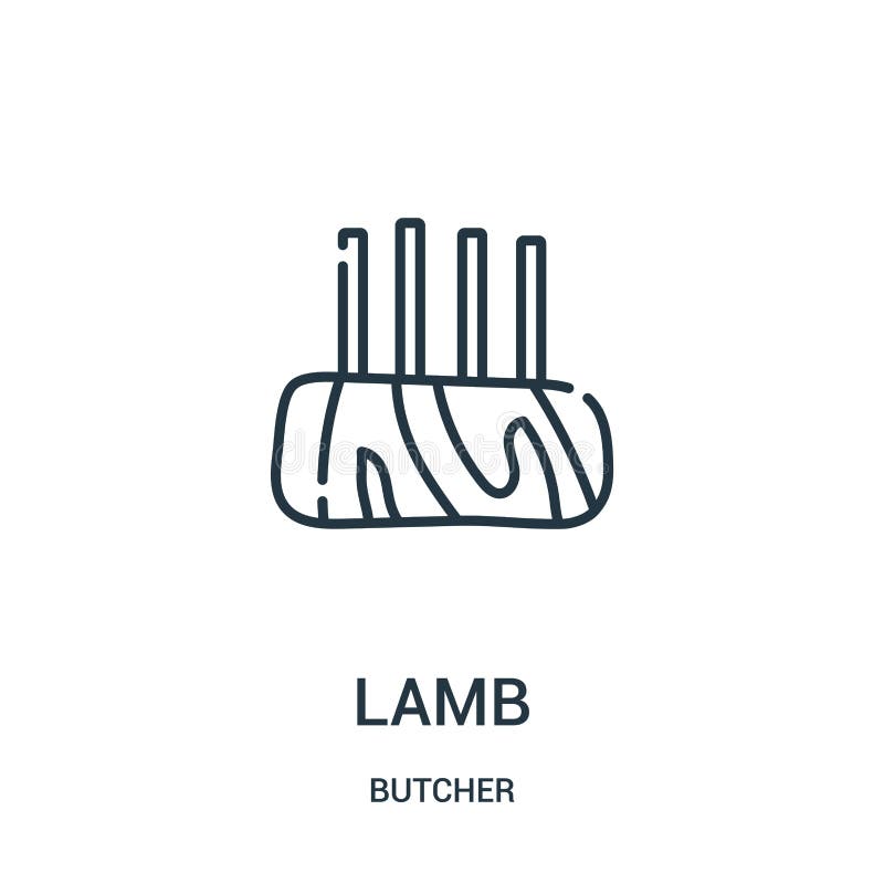 Lamb Icon Vector from Butcher Collection. Thin Line Lamb Outline Icon ...