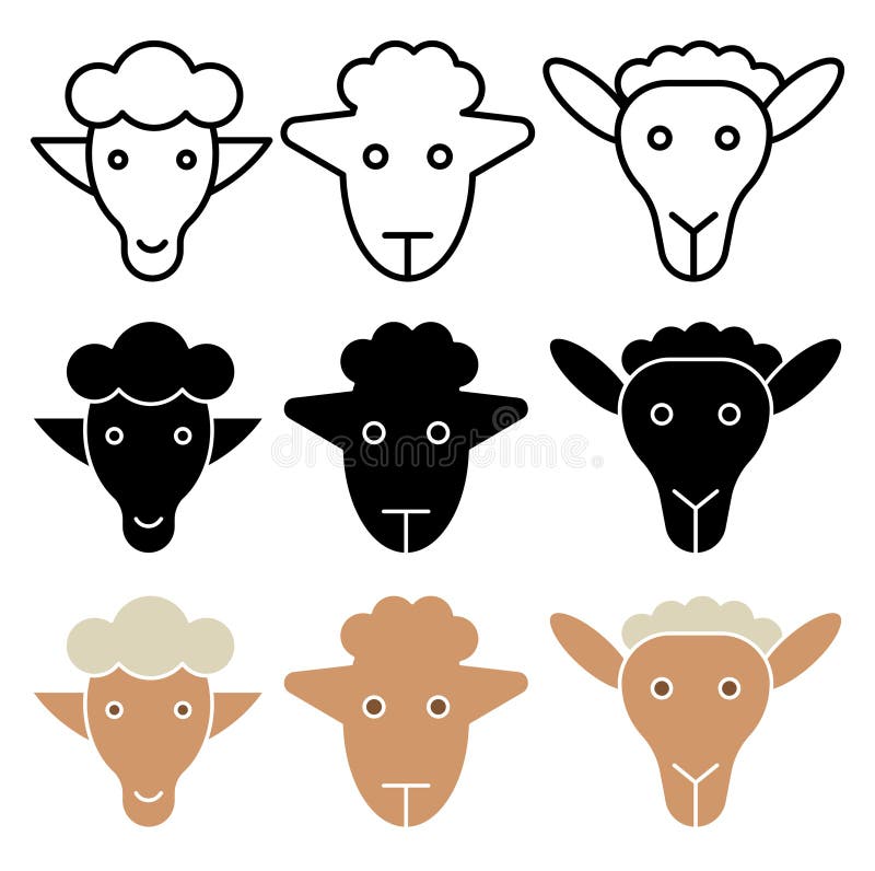 Lamb icon vector stock vector. Illustration of brain - 348102293
