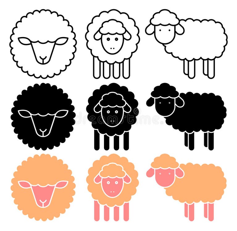 Lamb icon vector stock vector. Illustration of head - 348095389