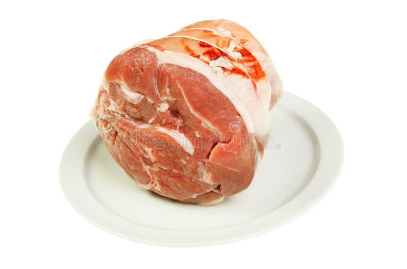 Lamb joint on plate stock photo. Image of meat, plate - 11317824