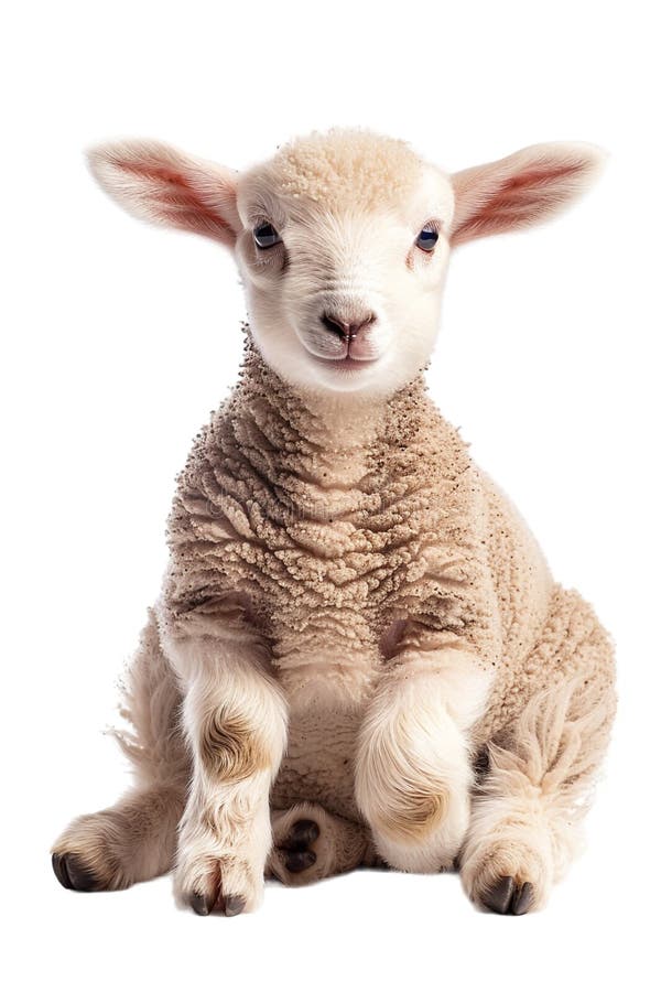Lamb Posing Alone Against Transparent Background Stock Illustration ...
