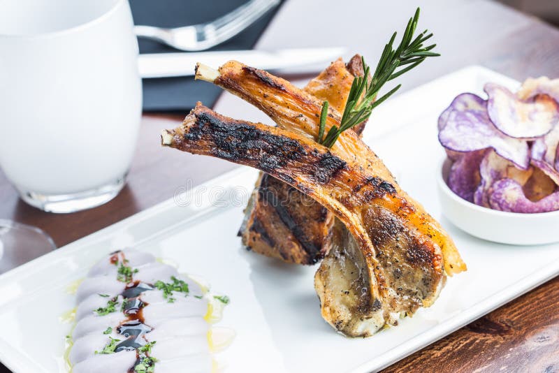 Lamb ribs stock photo. Image of cooked, loin, juicy, grilled - 37492428