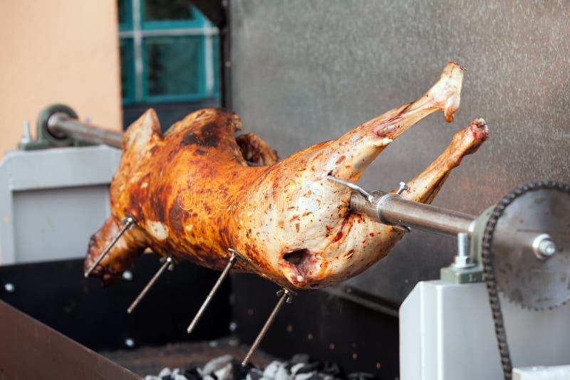 Lamb rotisserie stock photo. Image of sausage, pork, meat - 22454086