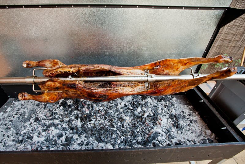 Lamb rotisserie stock photo. Image of foodstuff, food - 28231874