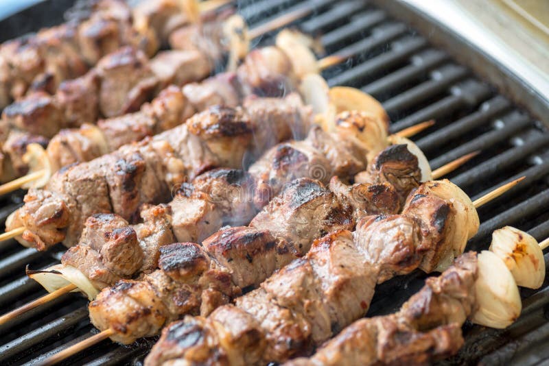 Lamb skewers home made stock image. Image of juicy, cuisine - 73766769