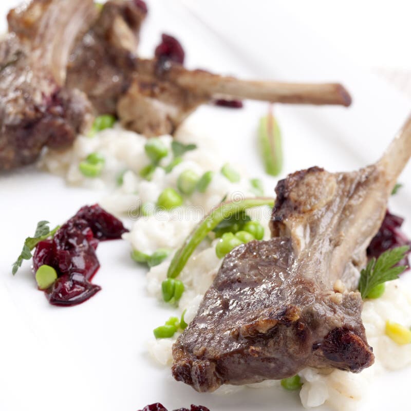Lamb steak stock photo. Image of risotto, gourmet, dinner - 22342144