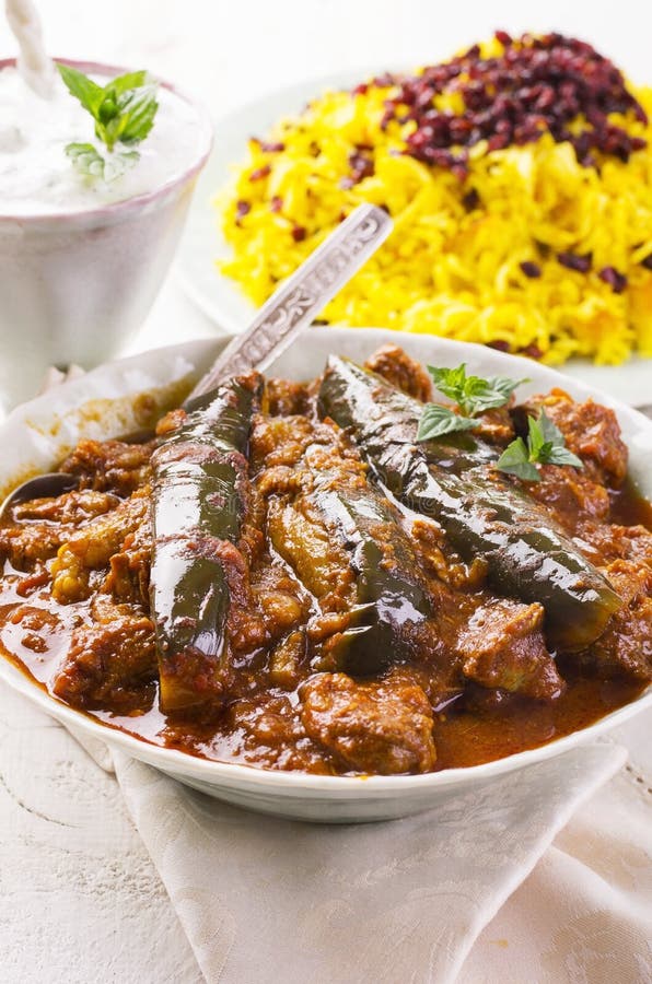 Lamb Stew with Eggplant stock photo. Image of restaurant - 82130070