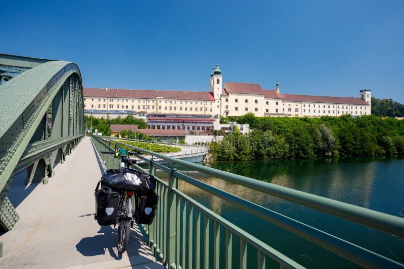 Lambach Monastery, Austria. Bicycle Travel Stock Photo - Image of ...