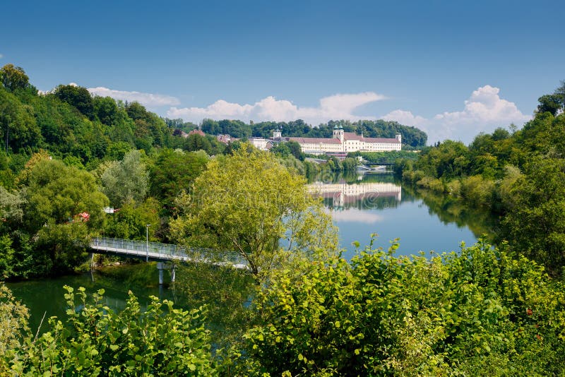Lambach monastery, Austria stock image. Image of tourism - 148289335