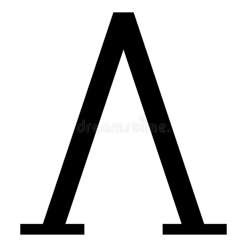 3d Lambda Symbol In Glass Stock Illustration Illustration Of